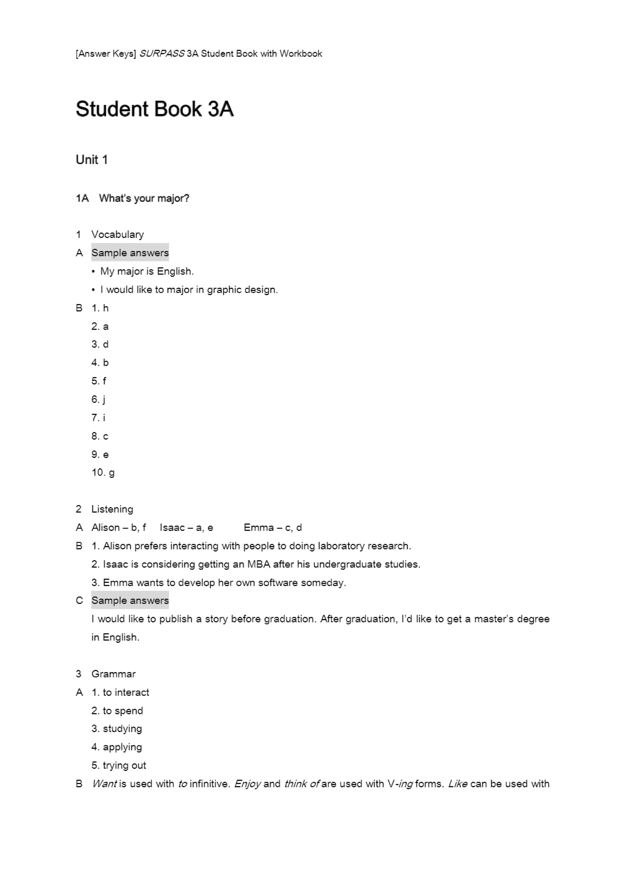 SURPASS 3A Student Book with Workbook Answer key.pdf