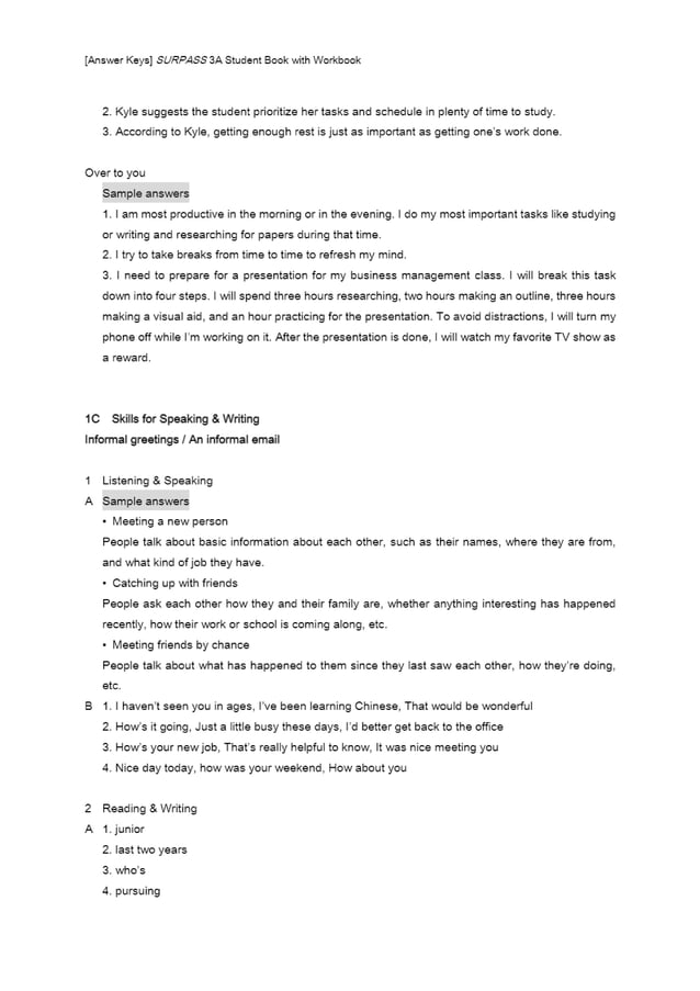 SURPASS 3A Student Book with Workbook Answer key.pdf