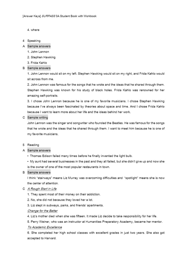 SURPASS 3A Student Book with Workbook Answer key.pdf