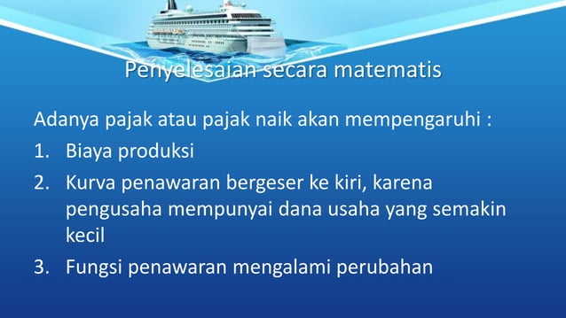 Surplus konsumen dan produsen pengaruh pajak | PPTX