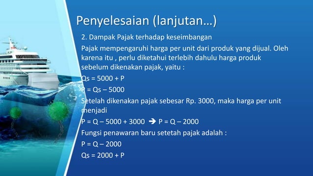 Surplus konsumen dan produsen pengaruh pajak | PPTX