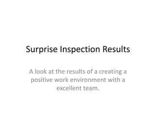 Surprise Inspection Results | PPTX