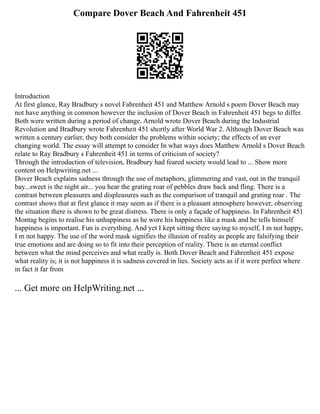 Surprising Comparison Contrast Essay Examples | PDF