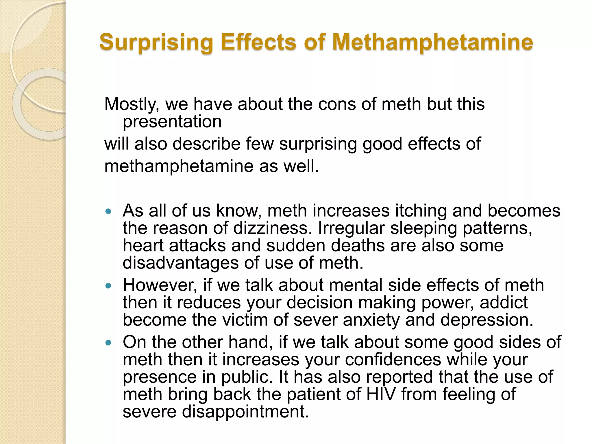 Surprising effects of Methamphetamine | PPT