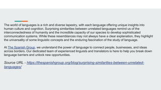 Surprising Similarities Between Unrelated Languages | PPTX ...