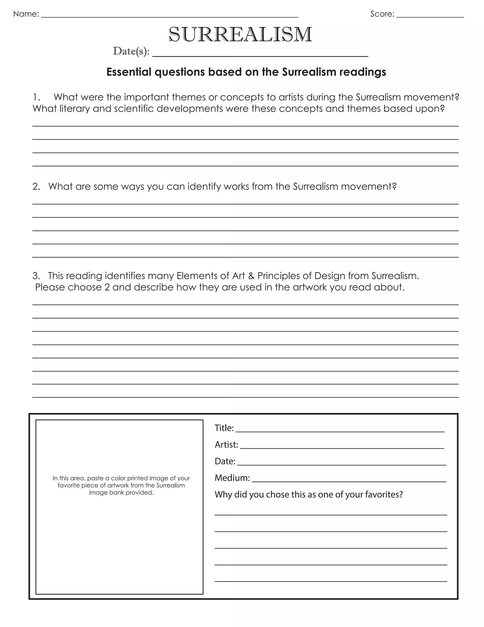 Surrealism arthistoryassignment | PDF