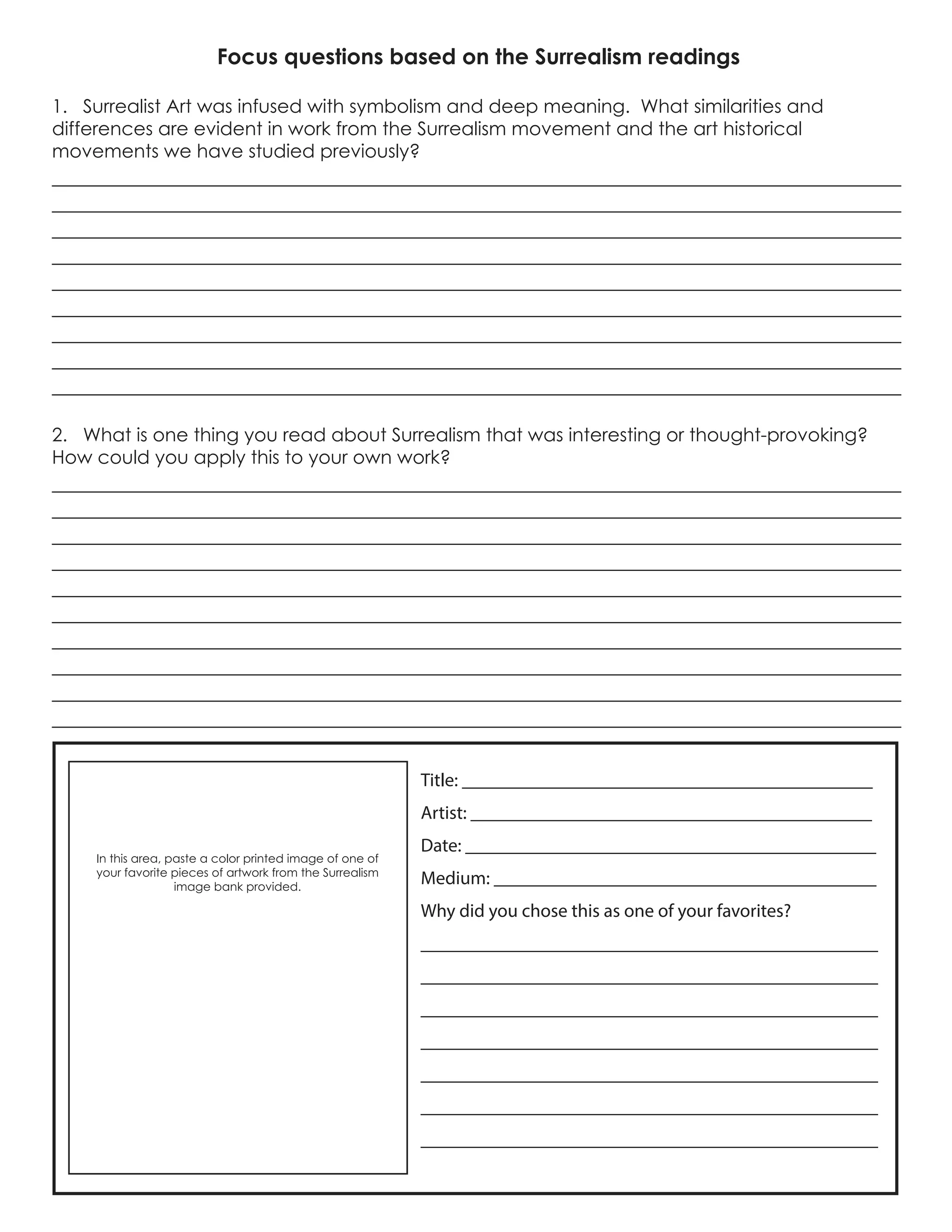 Surrealism arthistoryassignment | PDF