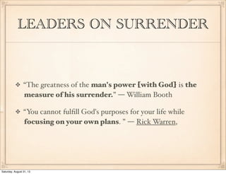 Surrender to Win: Living Like Jesus Leads to Victory Over Life | PDF