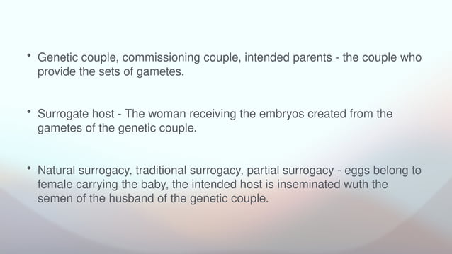 surrogacy indications, contraindications,methods, eligibility | PPT