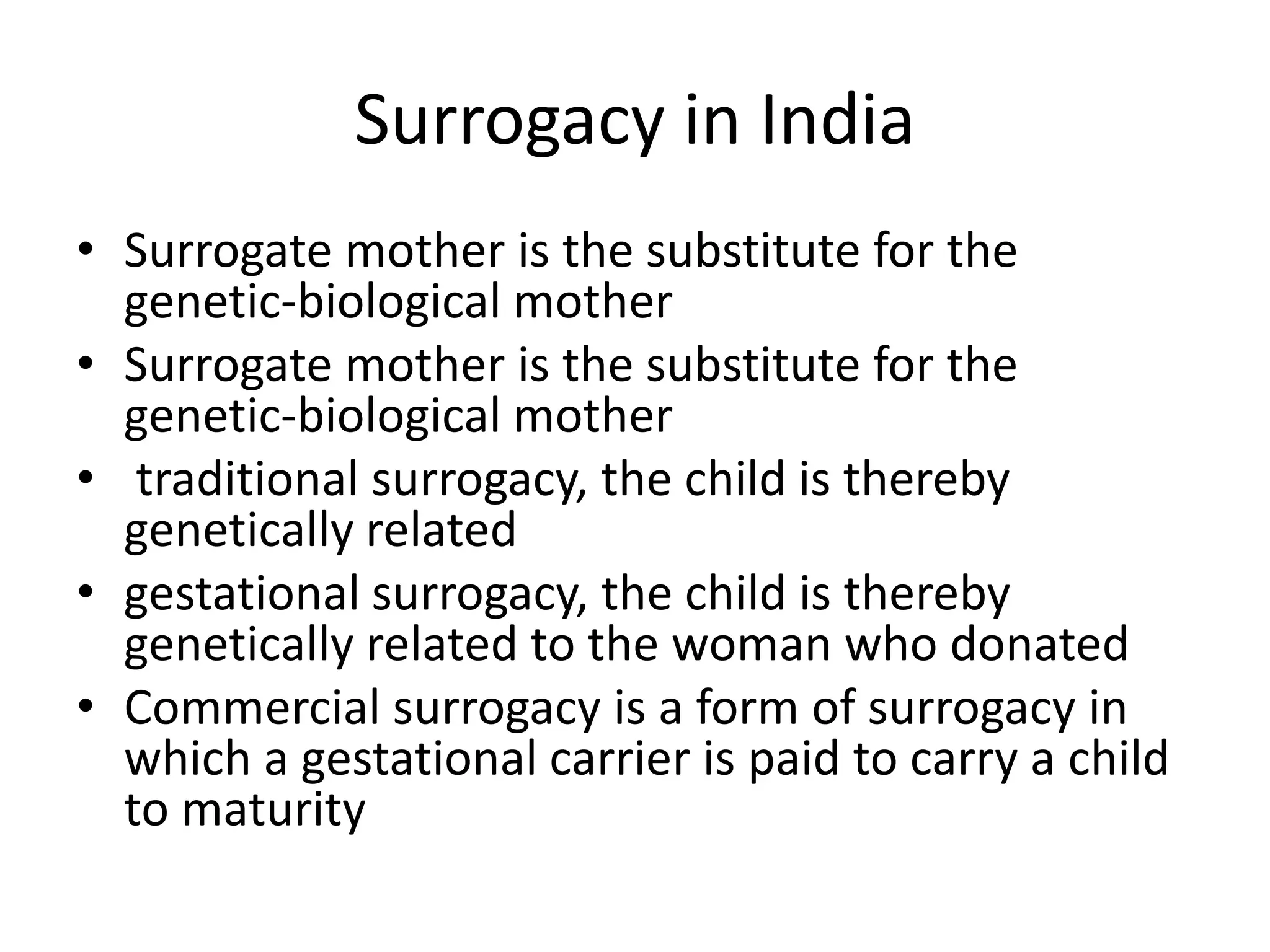 Surrogacy In India with important cases.pptx