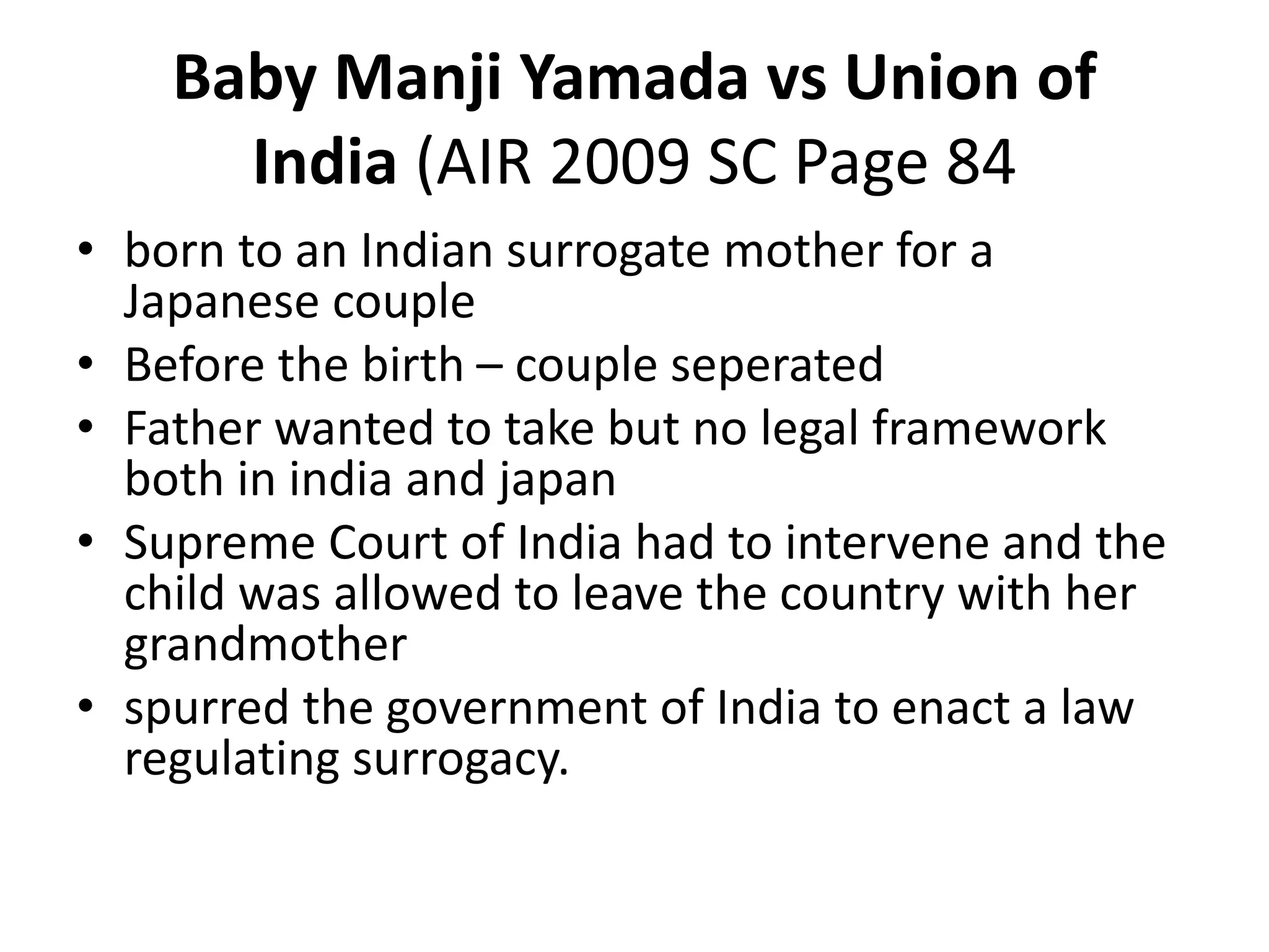 Surrogacy In India with important cases.pptx