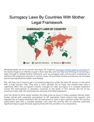 Surrogacy Laws by Countries: Easy Guide 2025 | PDF