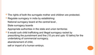 SURROGACY Legal and ethical issues, India | PPTX
