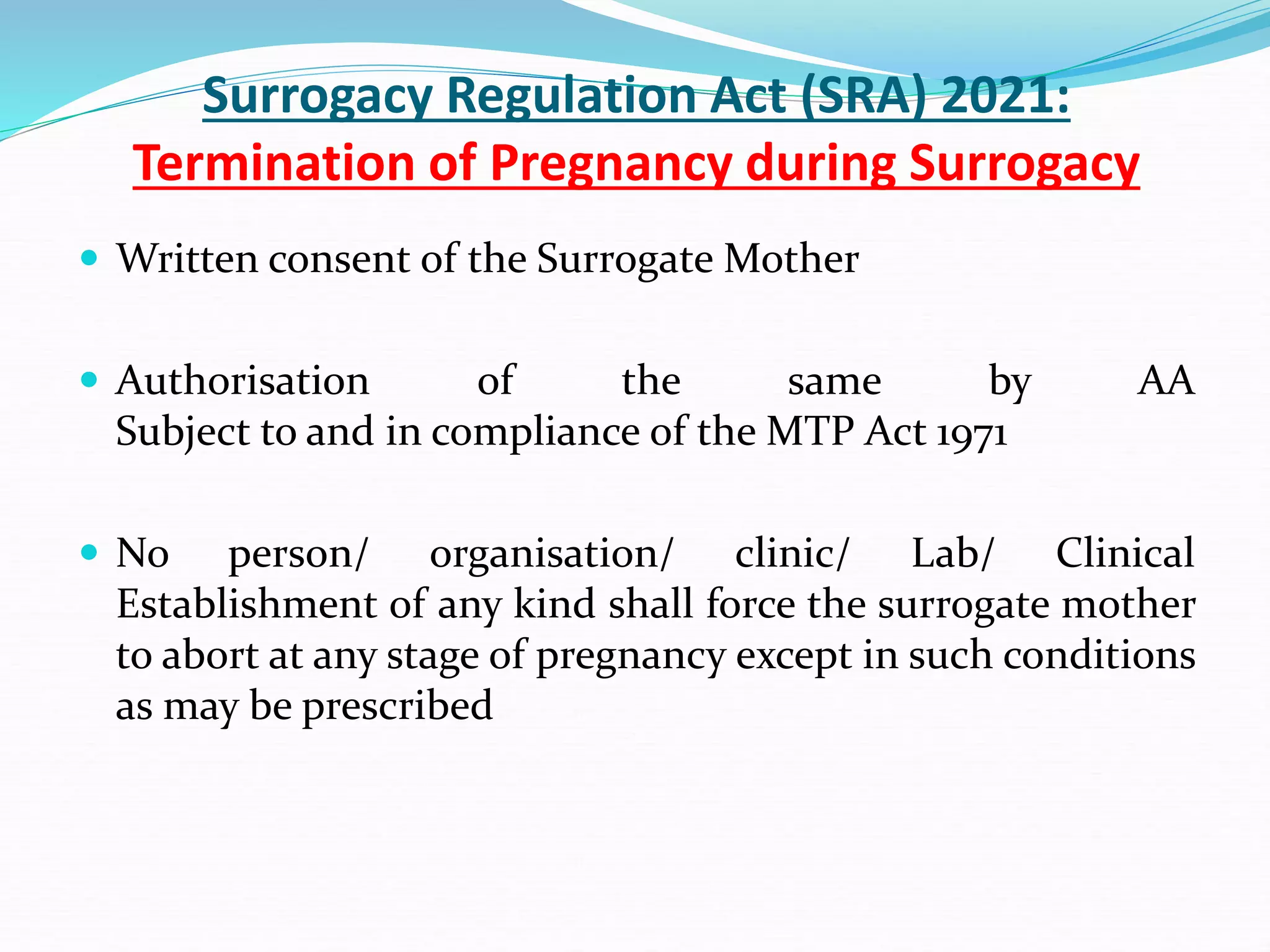 Surrogacy Regulation Act 2021 | PPT