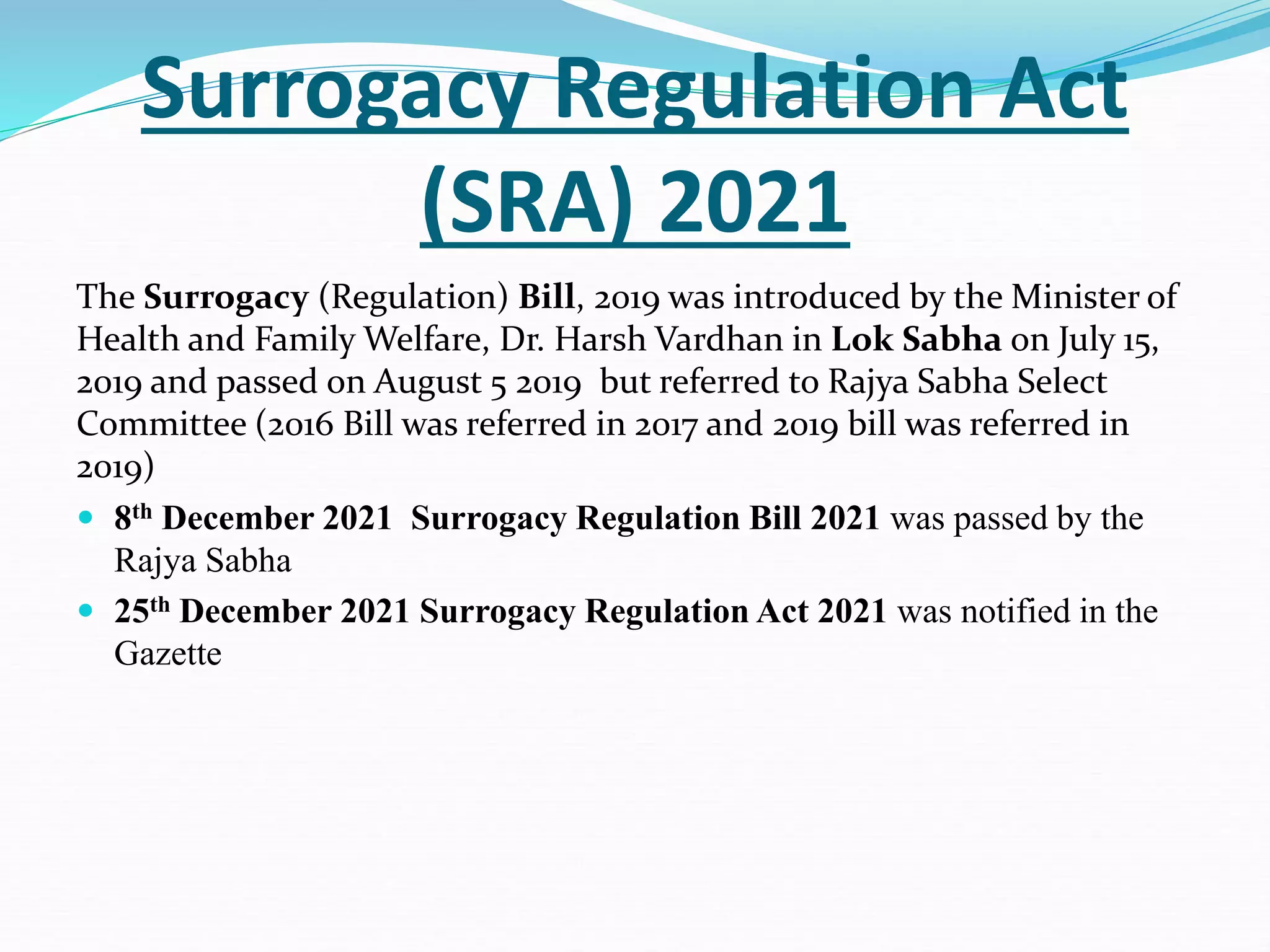 Surrogacy Regulation Act 2021 | PPT