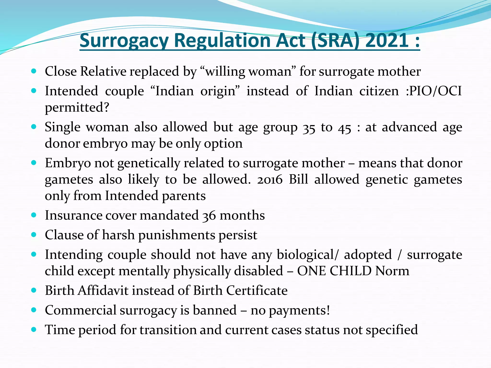 Surrogacy Regulation Act 2021 | PPT