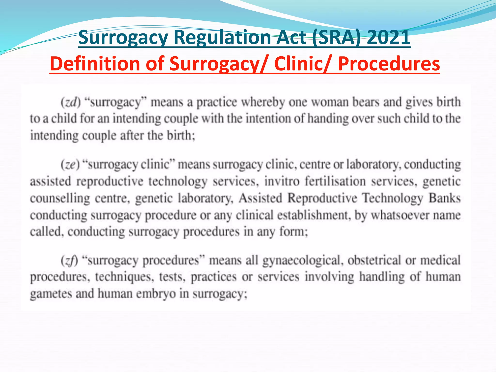 Surrogacy Regulation Act 2021 | PPT