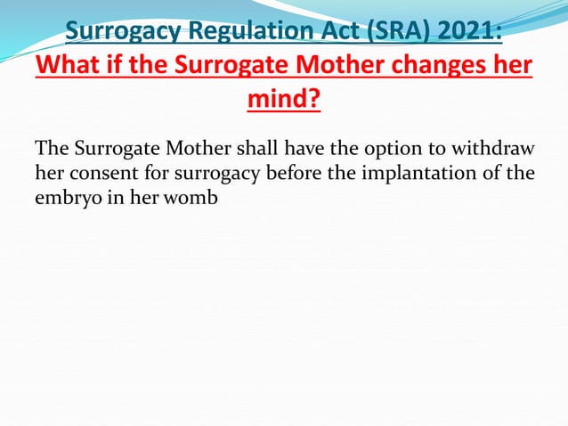 Surrogacy Regulation Act 2021 | PPT