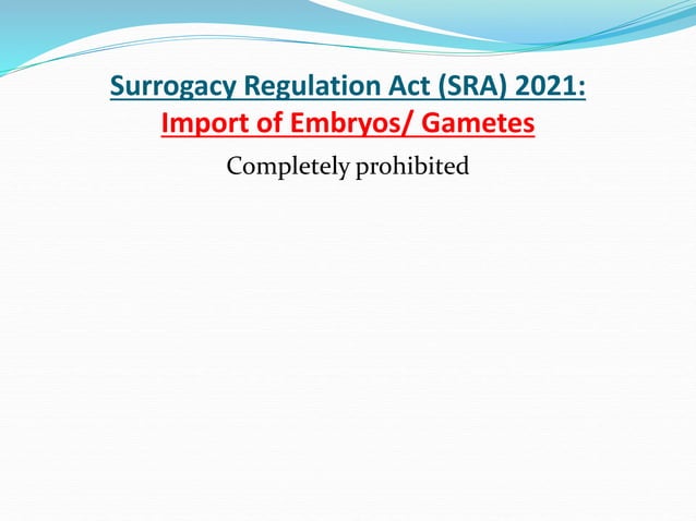 Surrogacy Regulation Act 2021 | PPT | Pregnancy | Reproductive Health