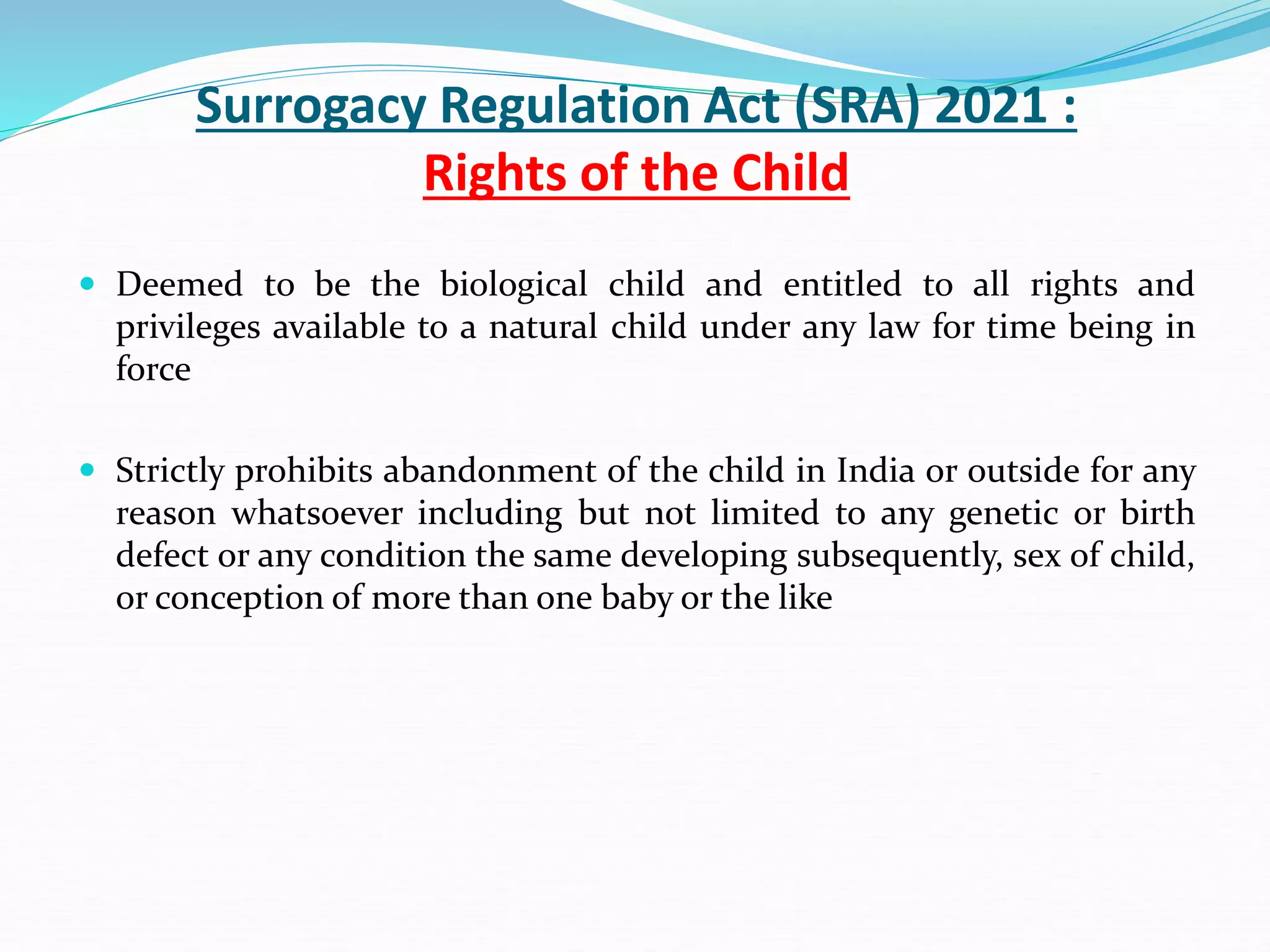 Surrogacy Regulation Act 2021 | PDF