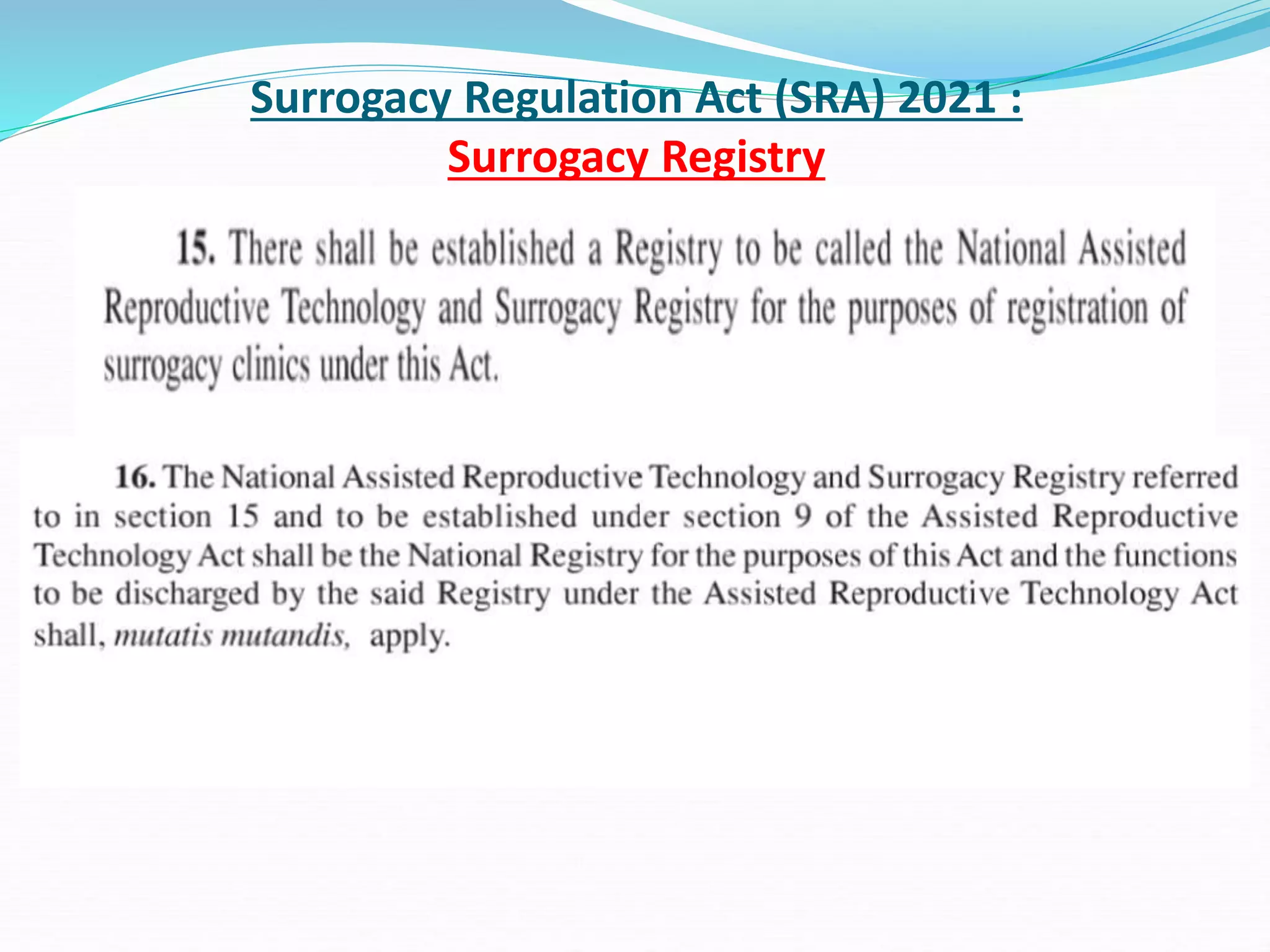 Surrogacy Regulation Act 2021 | PDF