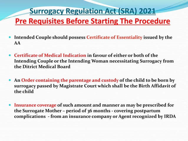 Surrogacy Regulation Act 2021 | PDF | Pregnancy | Reproductive Health