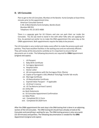 Surrogacy Checklist for US citizens | PDF