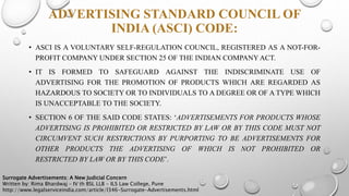 Surrogate Advertising - Advertising and Sales Promotion | PPTX