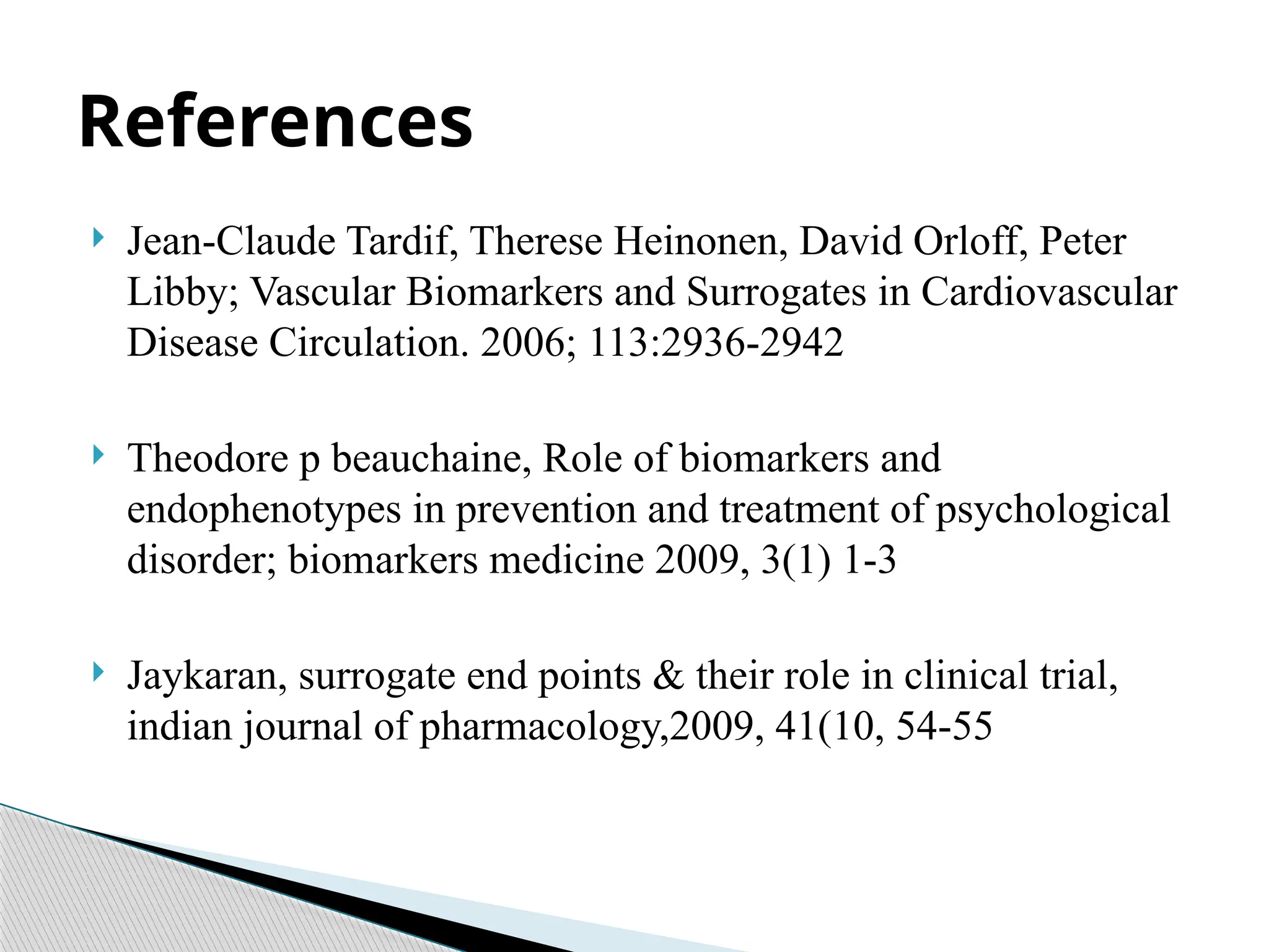 Surrogate end points with biomarkers including salient feature | PPTX