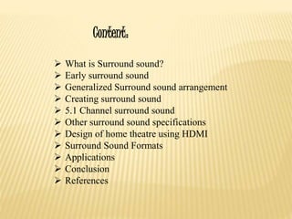 Surround sount system | PPTX