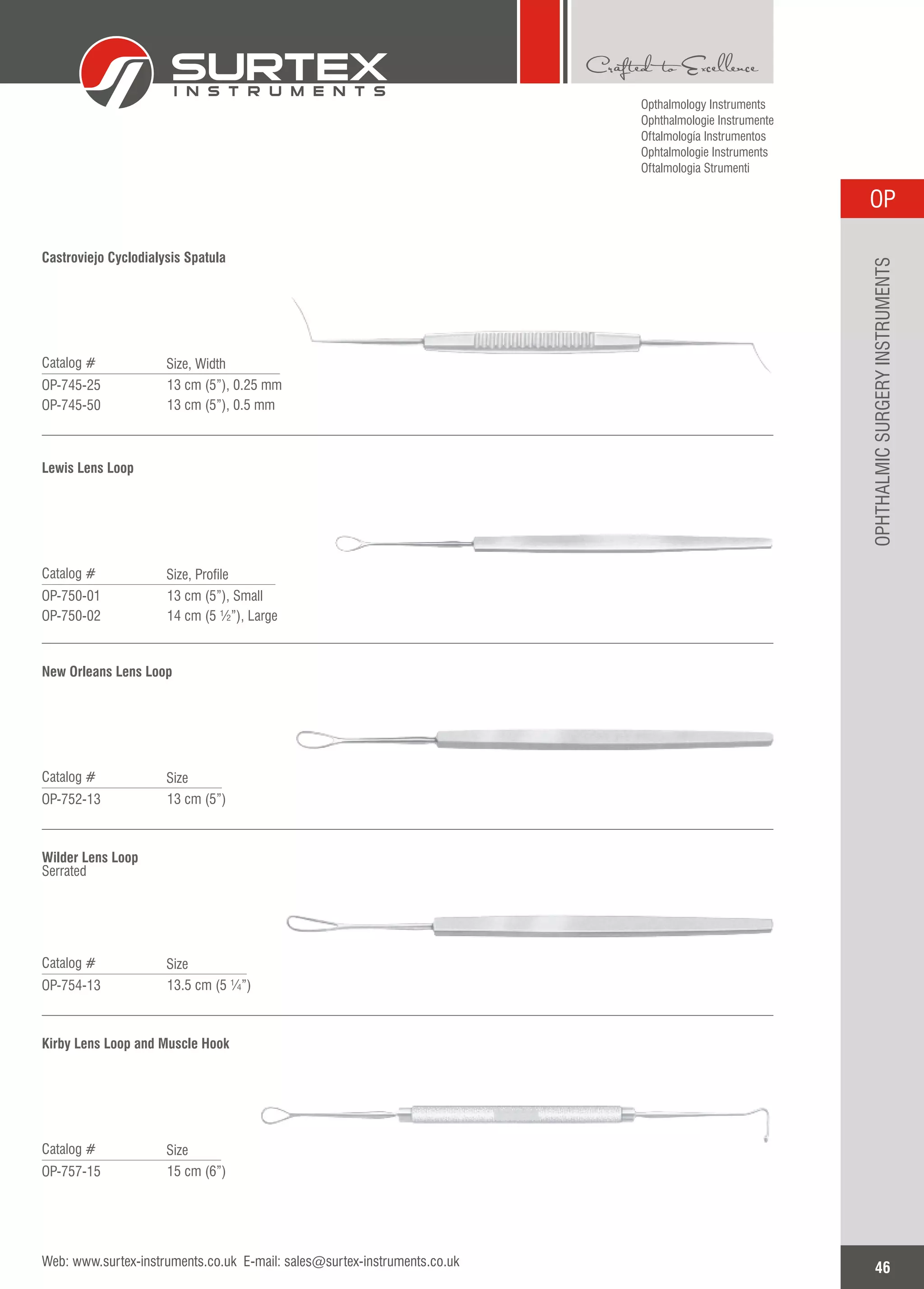 OPHTHALMIC SURGERY INSTRUMENTS | PDF