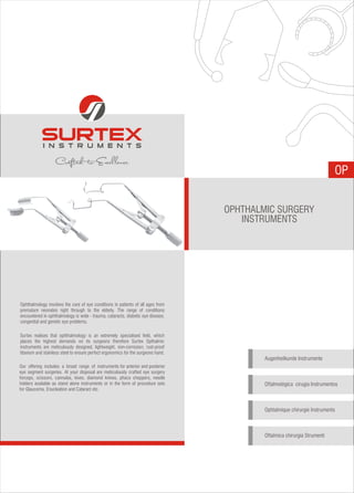 OPHTHALMIC SURGERY INSTRUMENTS | PDF