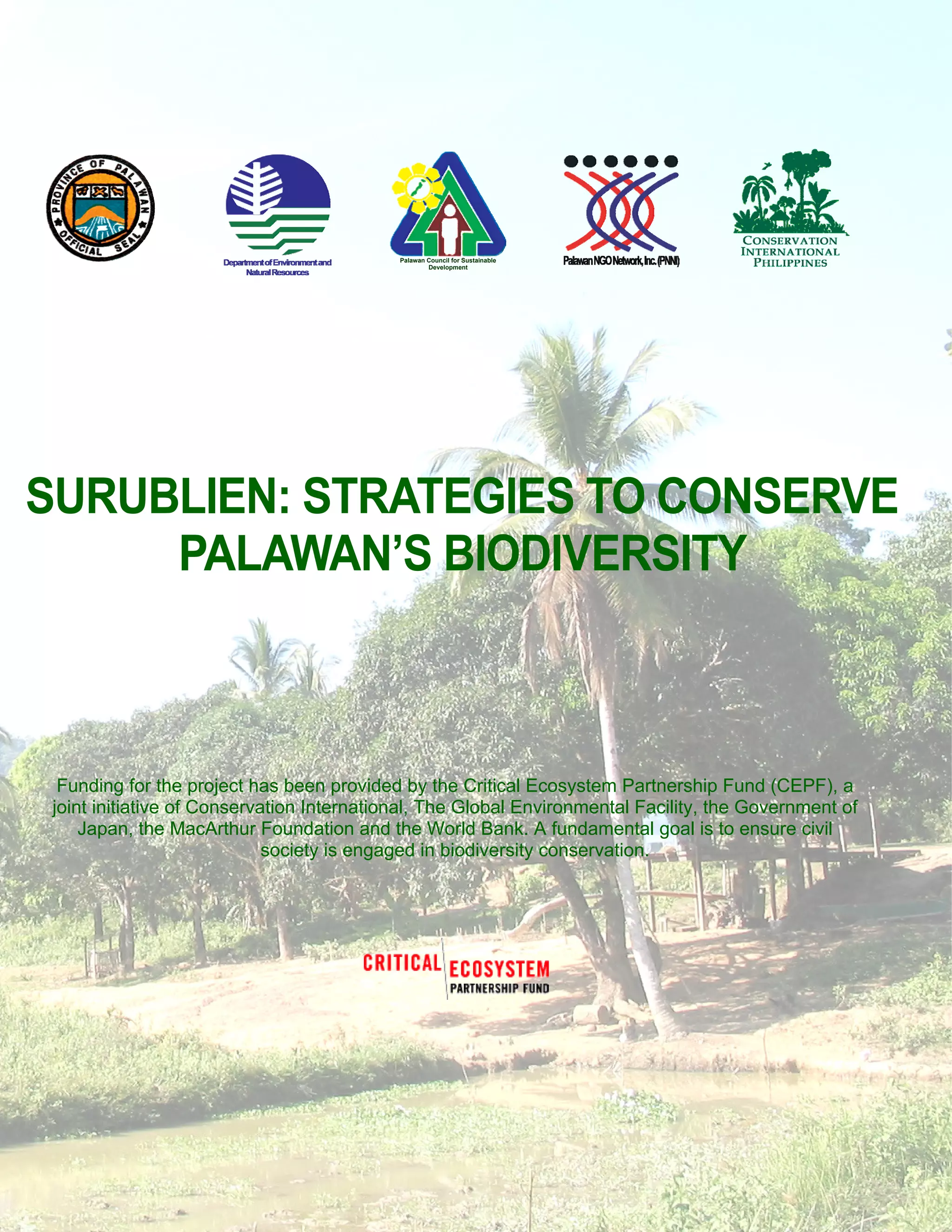 Surublien-Strategies To Conserve Palawan's Biodiversity | PDF