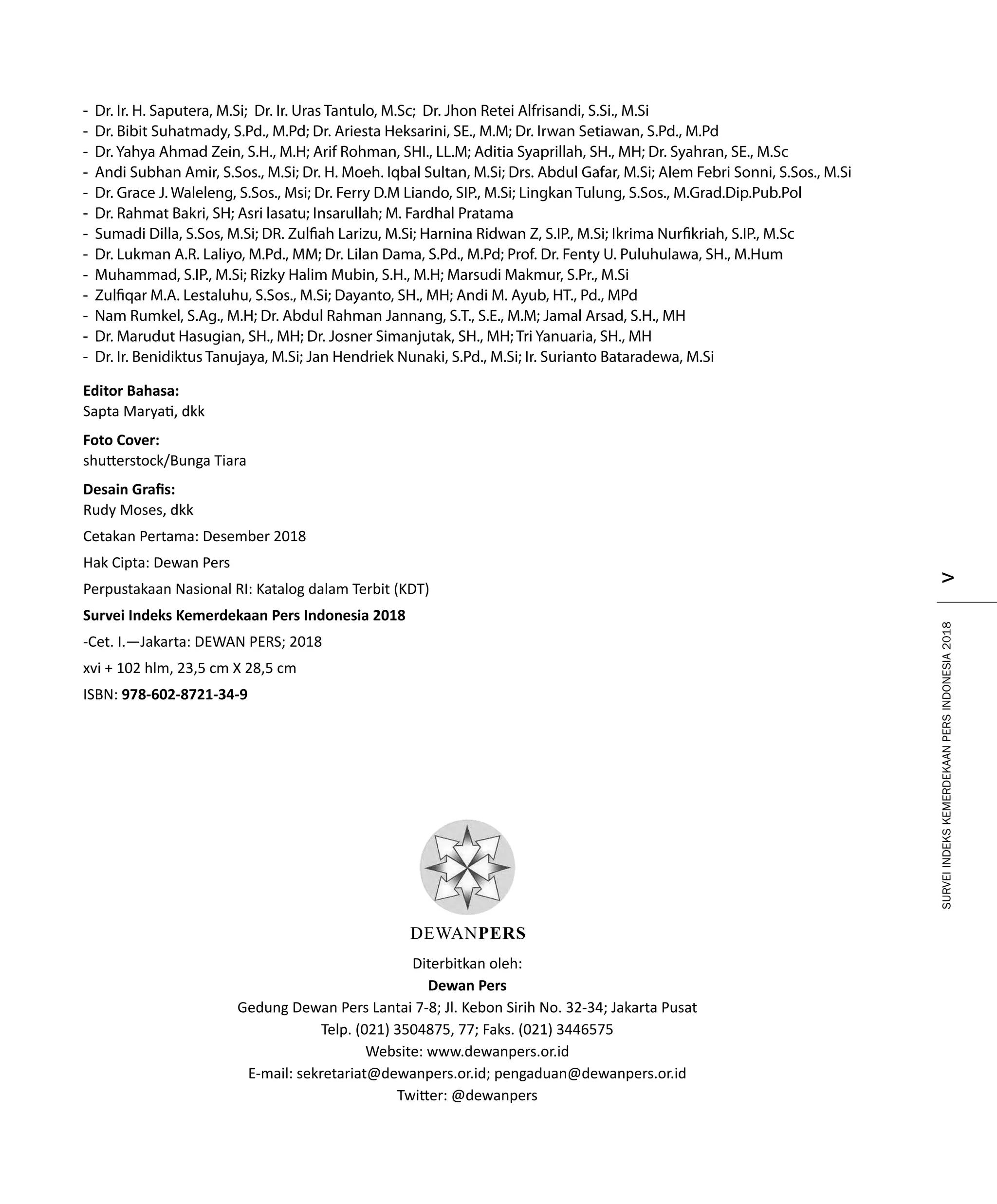 Survei indeks kemerdekaan pers indonesia 2018 | PDF