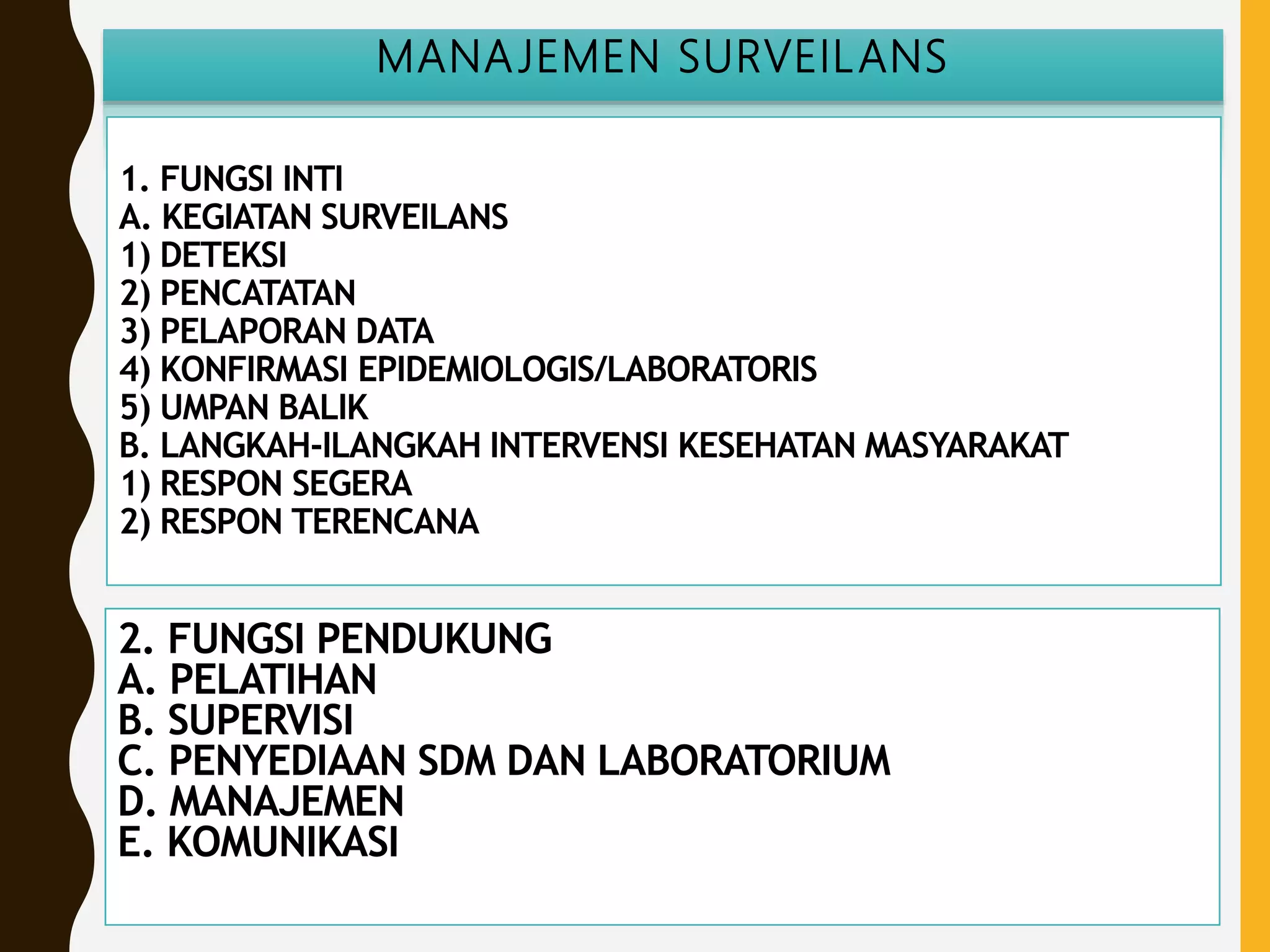 Surveilans epidemiologi | PPTX