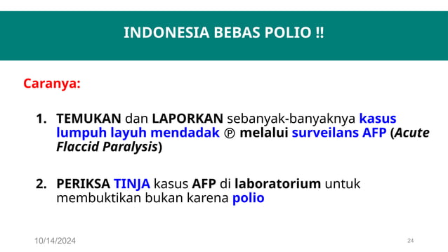 Surveilans PD3I (Penyakit Yang Dapat Dicegah Dengan Imunisasi) Update ...