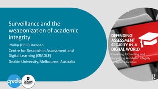 Surveillance and the weaponisation of academic integrity | PPTX