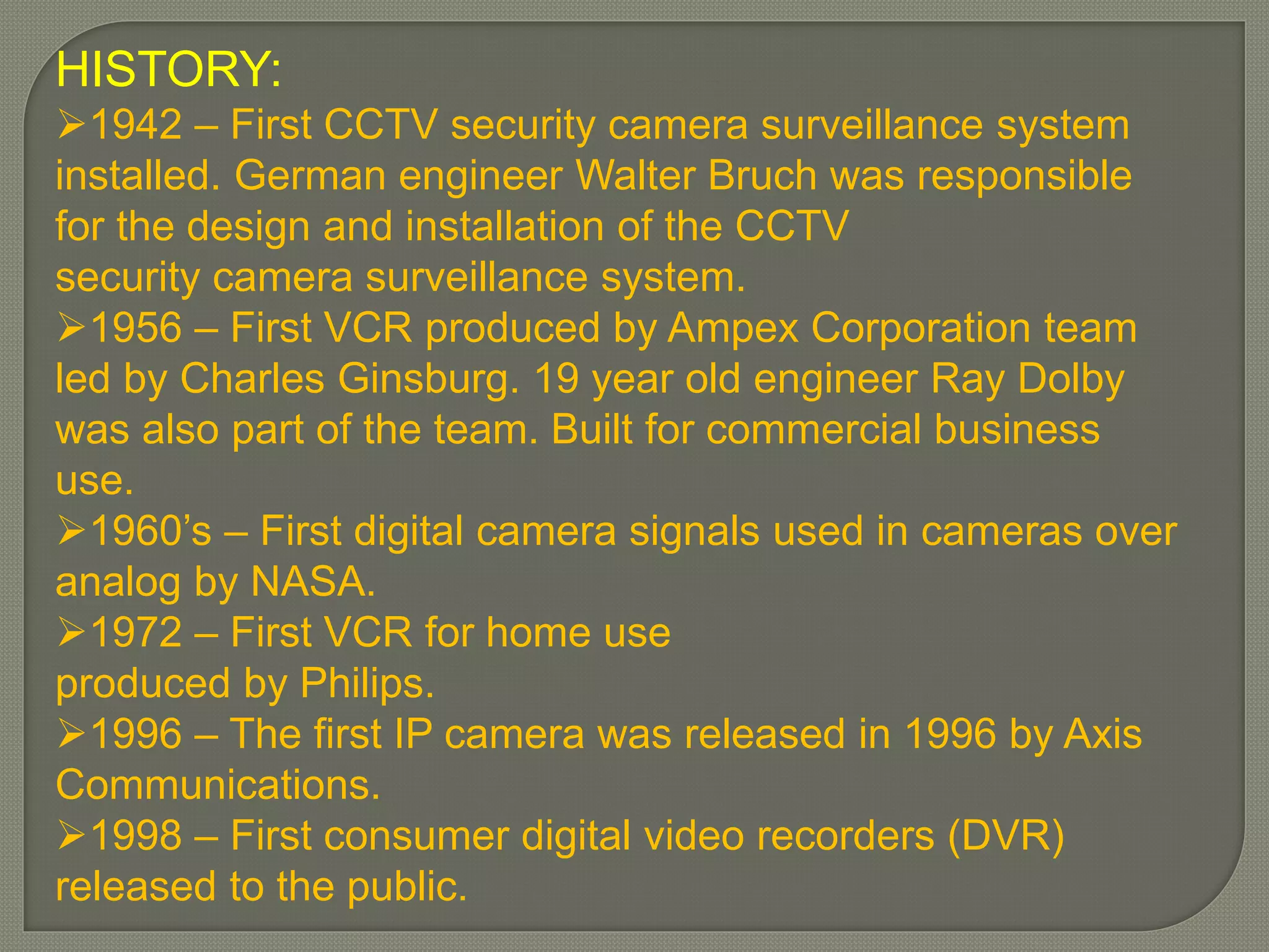 Surveillance camera control system | PPTX