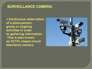 Surveillance camera control system | PPTX