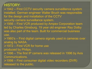 Surveillance camera control system | PPTX