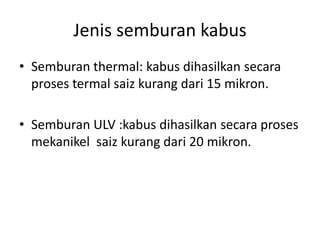 Pemantauan semburan kabus untuk vektor | PPTX