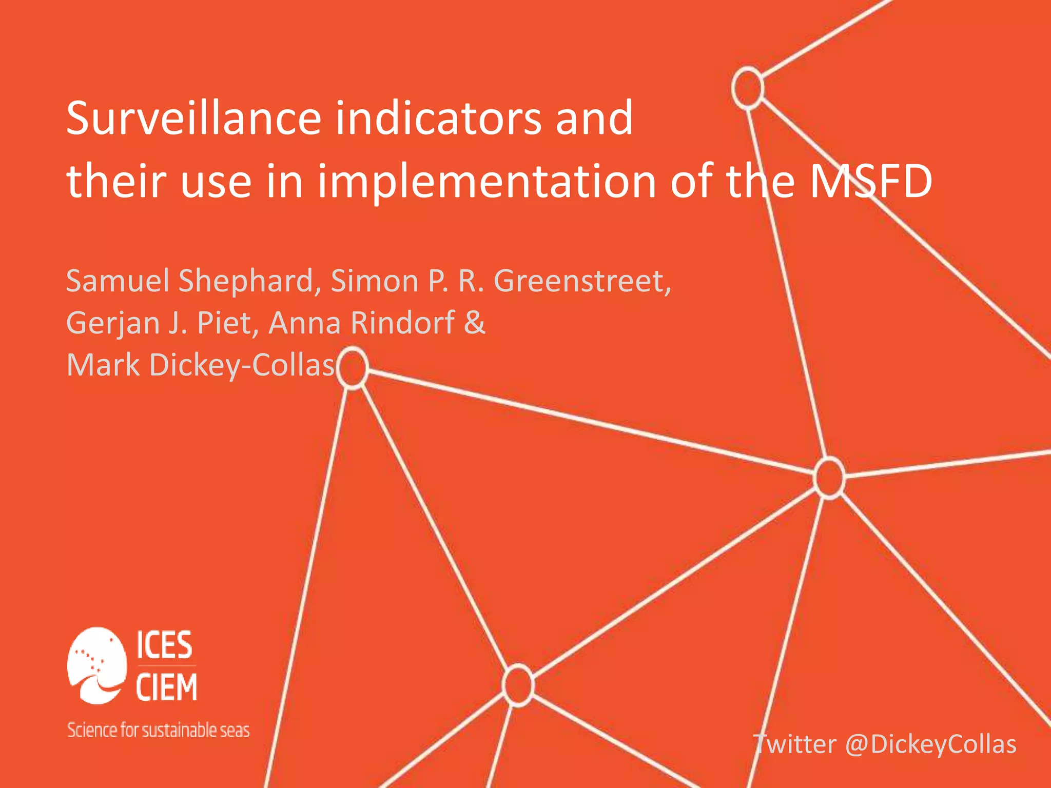 MSFD Surveillance indicators for marine management | PPT