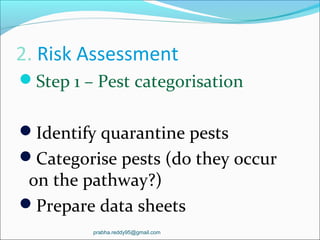 Surveillance in pest risk analysis | PPT
