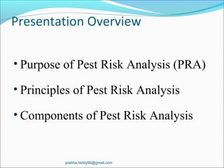 Surveillance in pest risk analysis | PPT