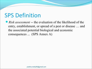 Surveillance in pest risk analysis | PPT