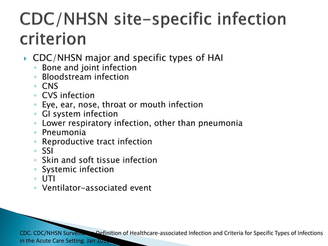 Surveillance of HAI | PDF