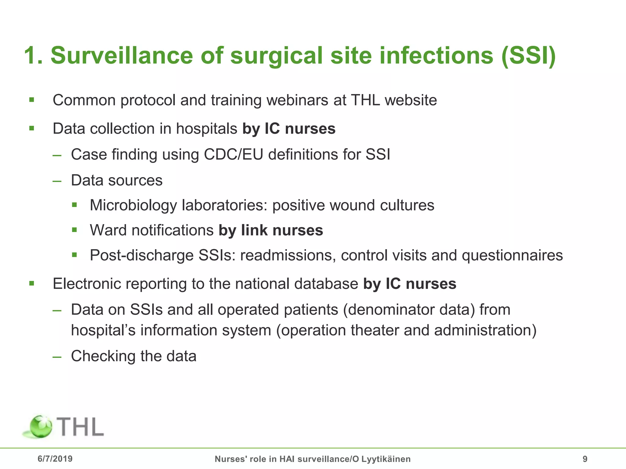Surveillance of healthcare associated infections | PDF