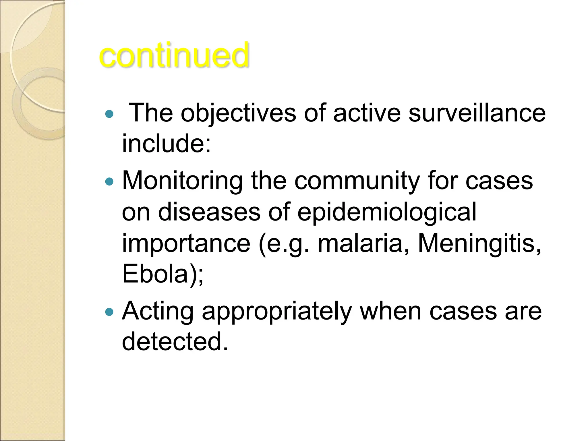 SURVEILLANCE PRESENTATION.pptinpublic health | PPT