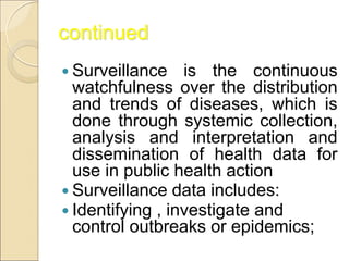 SURVEILLANCE PRESENTATION.pptinpublic health | PPT