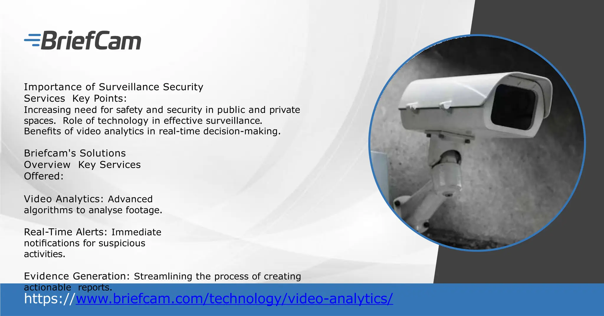 Comprehensive Surveillance Security Services by Briefcam | PPTX
